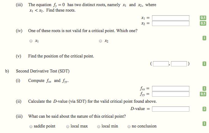 Solved Find all the local max min values and saddle points | Chegg.com