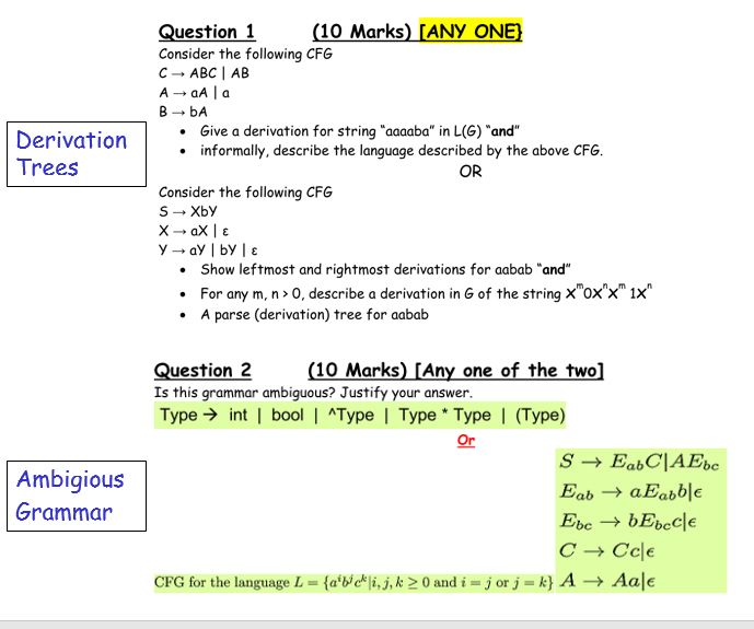 Solved Question 1 (10 Marks)TANY ONE Consider the following | Chegg.com