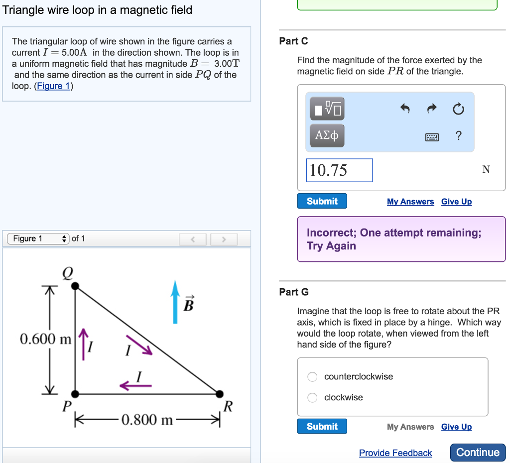 Solved The triangular loop of wire shown in the figure | Chegg.com