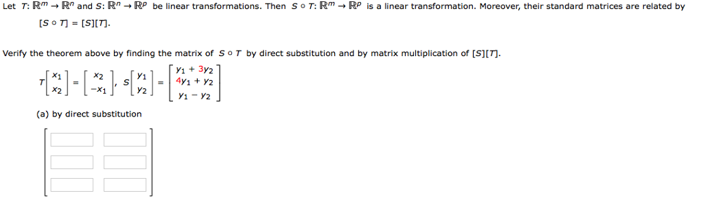 Solved Let T: R^m rightarrow R^n and S: R^n rightarrow R^P | Chegg.com