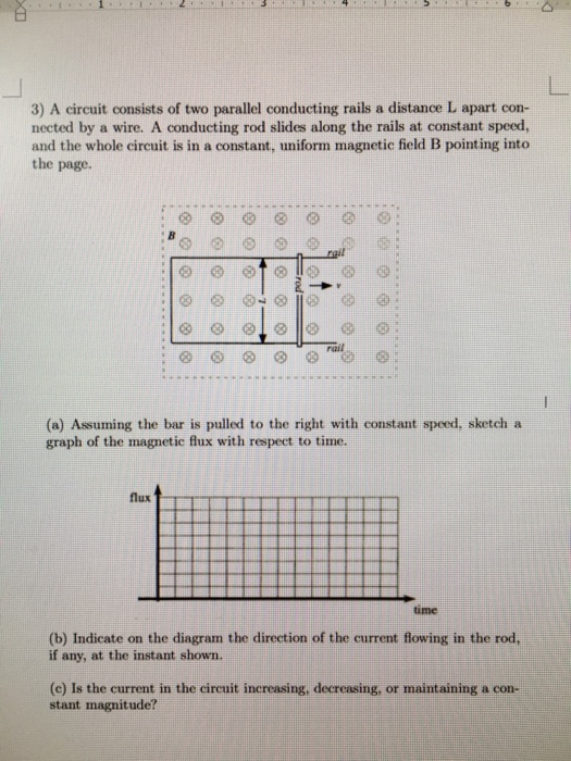 Solved A circuit consists of two parallel conducting rails a | Chegg.com