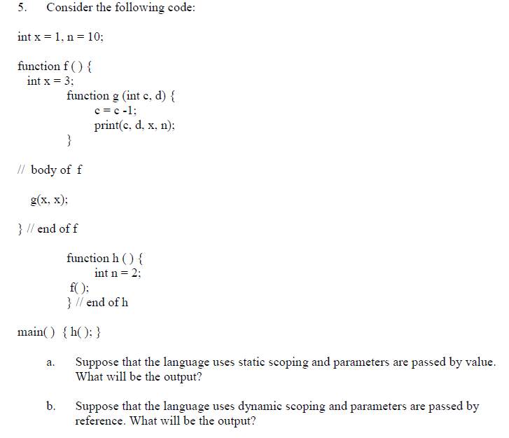Solved Consider the following code: int x = 1, n = 10; | Chegg.com