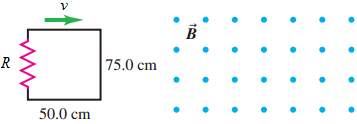 Solved A rectangular circuit is moved at a constant velocity | Chegg.com
