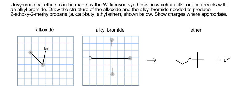 Unsymmetrical ethers can be made by the Williamson | Chegg.com