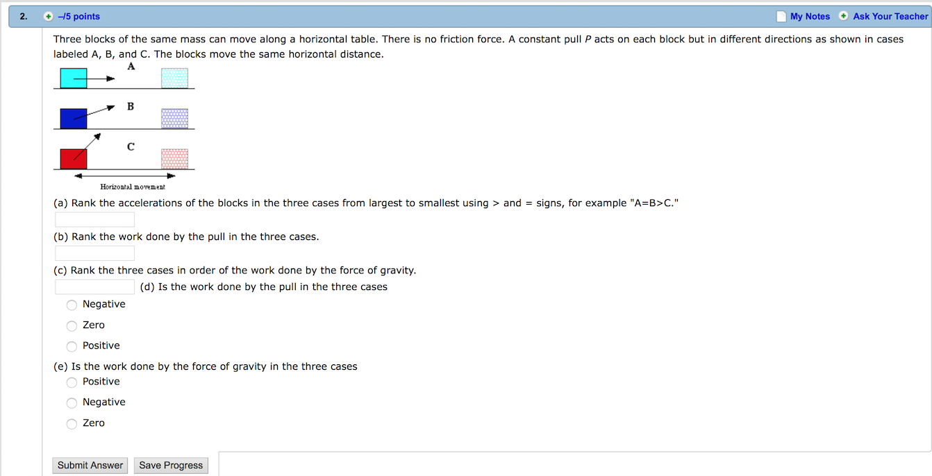 Solved Three blocks of the same mass can move along a | Chegg.com