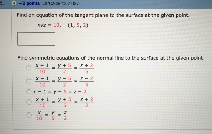 Solved Find an equation of the tangent plane to the surface | Chegg.com