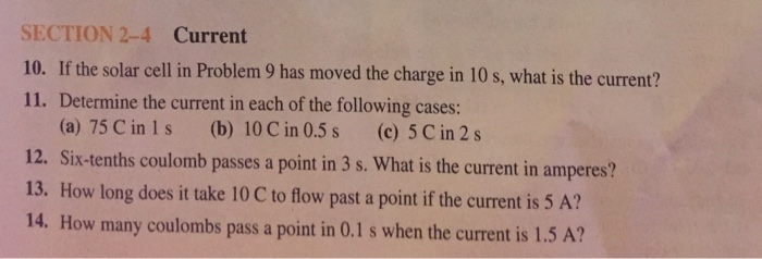 Solved SECTION 2-4 Current 10. If the solar cell in Problem | Chegg.com