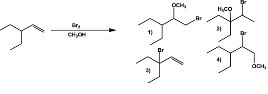 Solved OCH3 Br 2) Br2 CH3OH Br 1) Br 4) OCH3 3) | Chegg.com