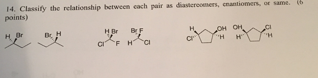 Solved Classify the relationship between each pair as | Chegg.com