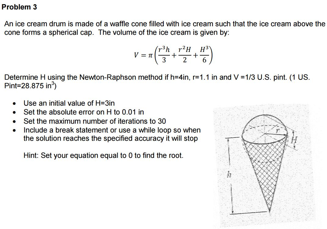 Ice Cream Cone Volume