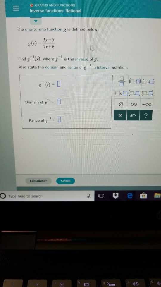 Solved O GRAPHS AND FUNCTIONS Inverse functions: Rational | Chegg.com