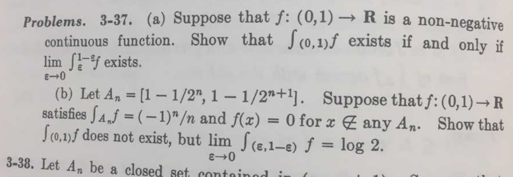 Solved Problems. 3-37. (a) Suppose that f:(0,1) ? R is a | Chegg.com