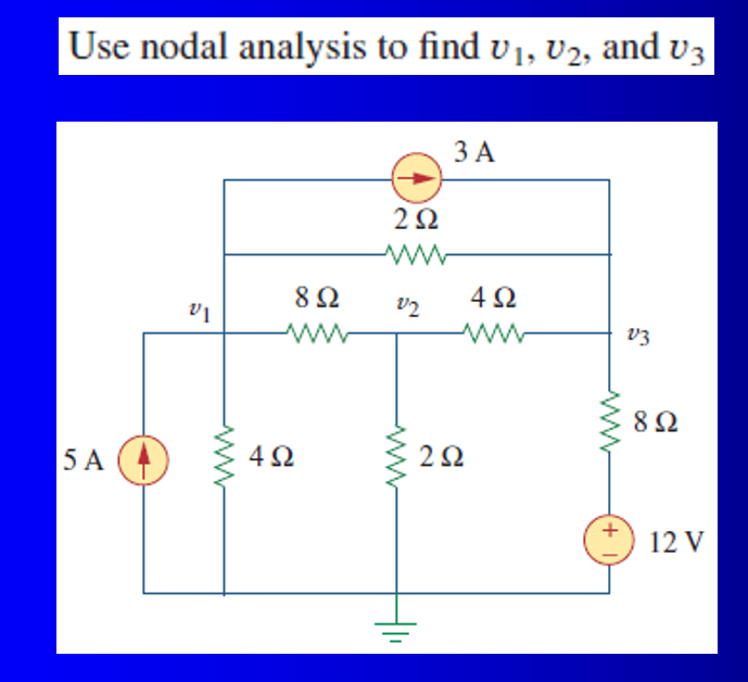 Solved Use nodal analysis to find vi, v2, and v3 3 A 2Ω 13 | Chegg.com
