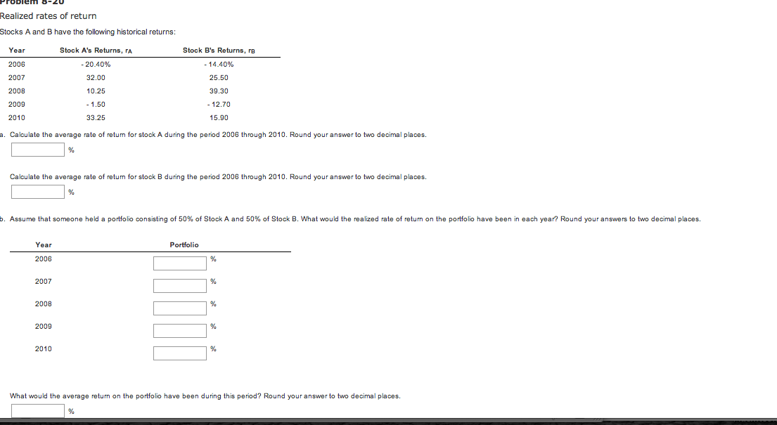 Solved Calculate The Standard Deviation Of Returns For Each 2951