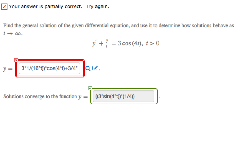 Solved Your answer is partially correct. Try again. Find the | Chegg.com