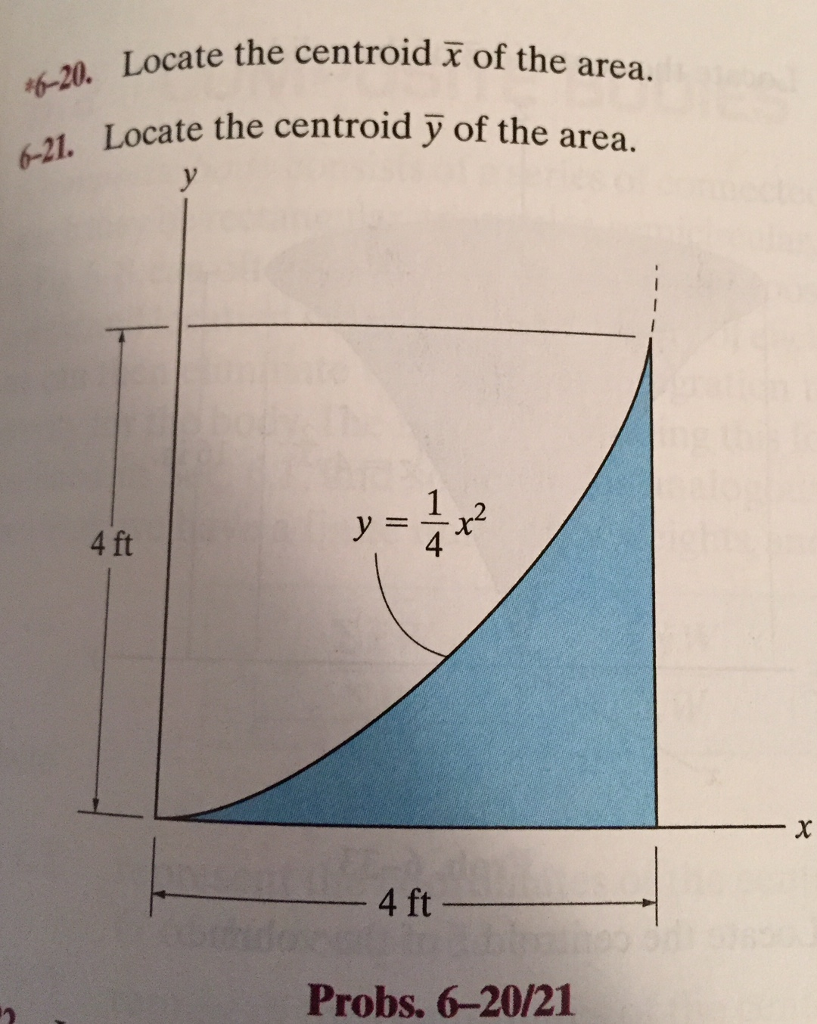 Solved Locate the centroid x of the area. 6-21. Locate the | Chegg.com Solved Locate the centroid x of the area. 6-21. Locate the | Chegg.com