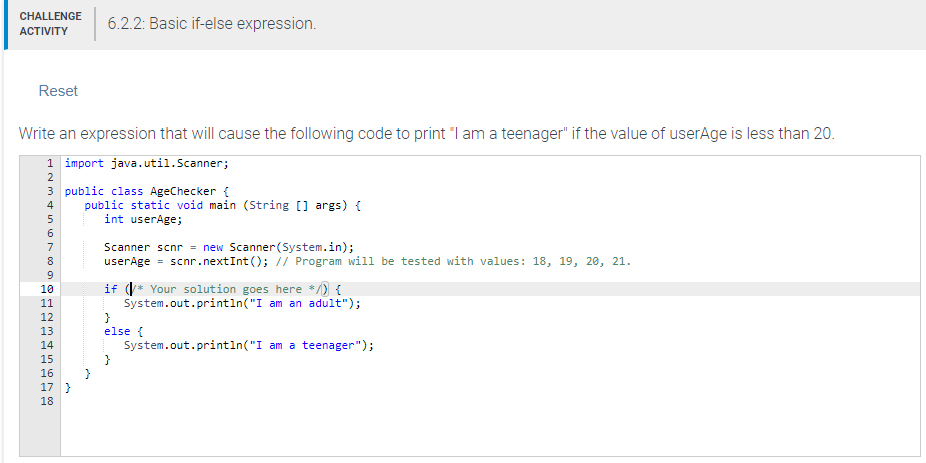 Solved Craile622 Basic If Else Expression Reset Write An 0134