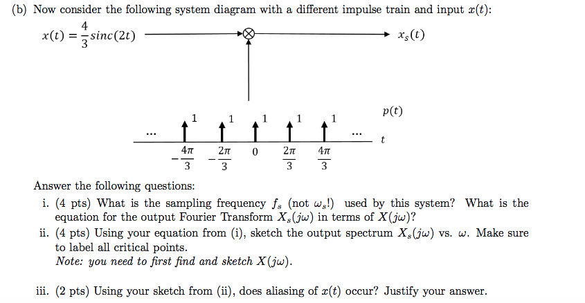 Solved (b) Now consider the following system diagram with a | Chegg.com