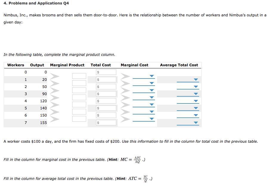 Solved 4. Problems and Applications Q4 Nimbus, Inc., makes | Chegg.com