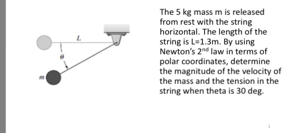 Solved: The 5 Kg Mass M Is Released From Rest With The Str... | Chegg.com