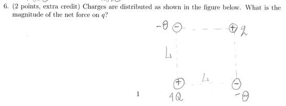 Solved What is the magnitude of the net forces of q? Please | Chegg.com