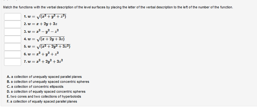 Solved Match the functions with the verbal description of | Chegg.com