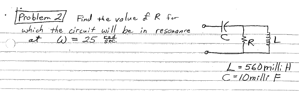 Solved Find the value of R for WHICH THE CIRCUIT WILL BE | Chegg.com