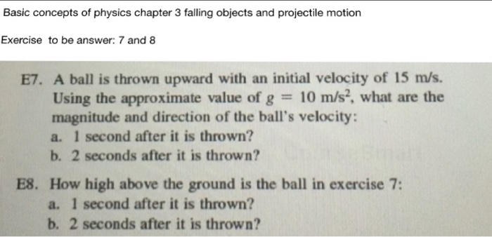 Solved Basic Concepts Of Physics Chapter 3 Falling Objects