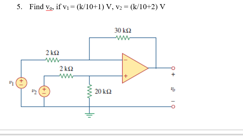 Solved In the following circuit, Ri= R2= R3-R4-4000 ohm. | Chegg.com