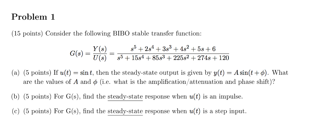 Solved Consider the following BIBO stable transfer function: | Chegg.com