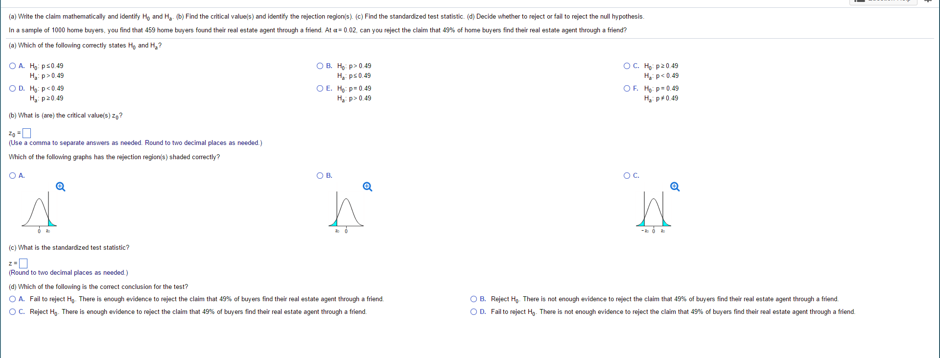 Solved Write the claim mathematically and identify H_0 and | Chegg.com