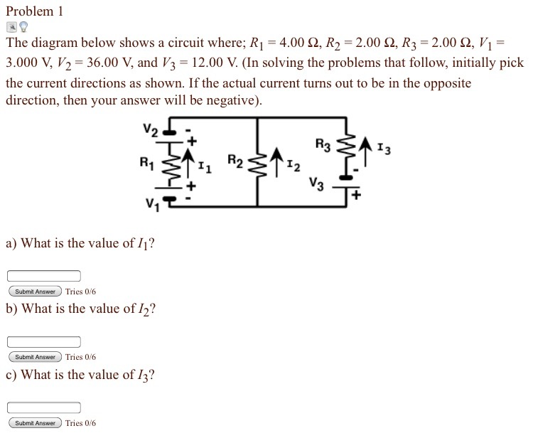 Solved Problem 1 The diagram below shows a circuit where: | Chegg.com