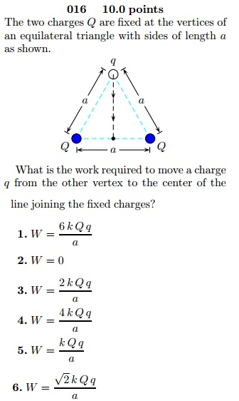 Solved The two charges Q are fixed at the vertices of an | Chegg.com