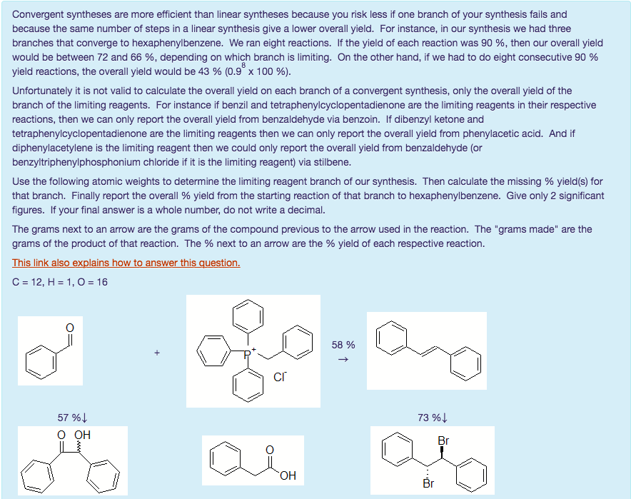 Convergent syntheses are more efficient than linear | Chegg.com
