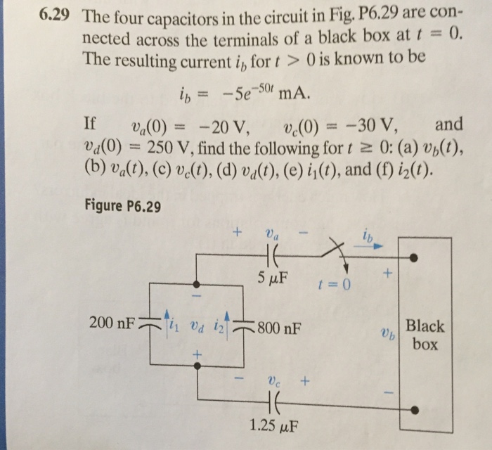 Solved The four capacitors in the circuit in Fig. P6.29 are | Chegg.com