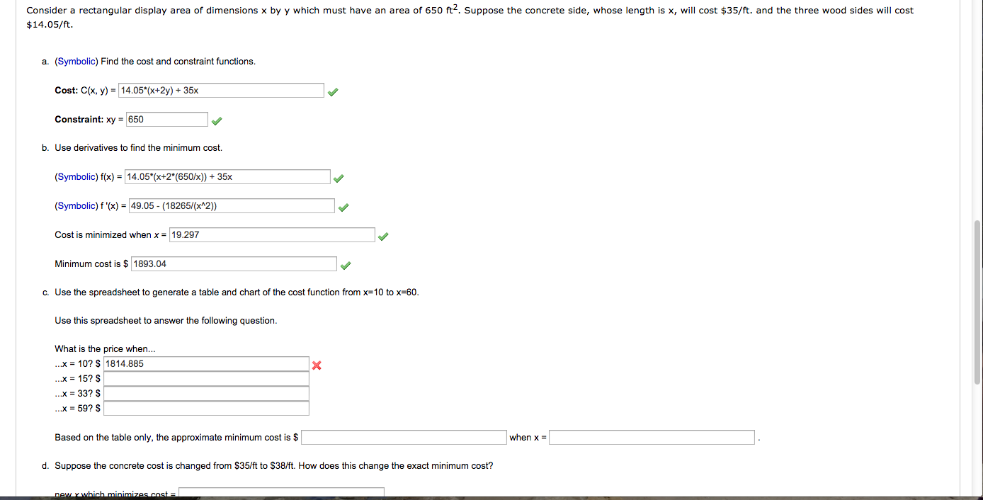 Solved Consider a rectangular display area of dimensions x | Chegg.com