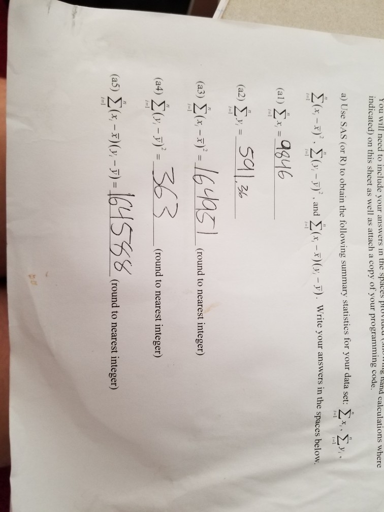 Solved You will need to include your answers in the spaces | Chegg.com