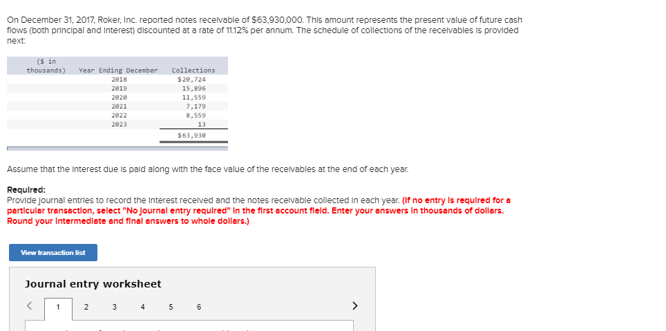 Solved On December 31, 2017, Roker, Inc. reported notes | Chegg.com