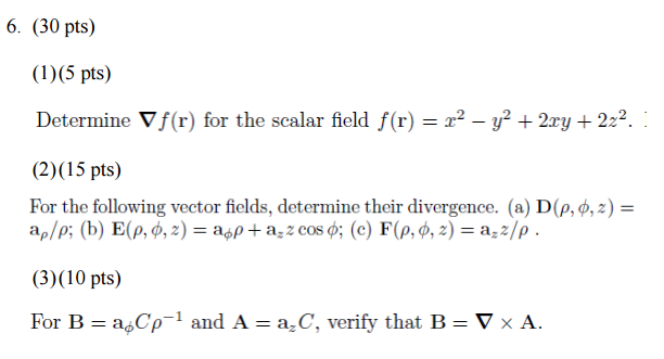 Solved Determine nabla f(r) for the scalar field f(r) = x^2 | Chegg.com