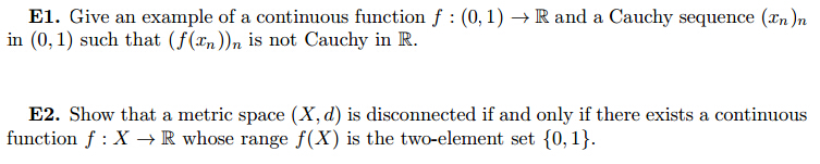 Solved Give an example of a continuous function f : (0,1) | Chegg.com