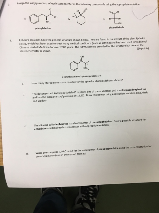 Solved Assign the configurations of each stereocenter in the | Chegg.com