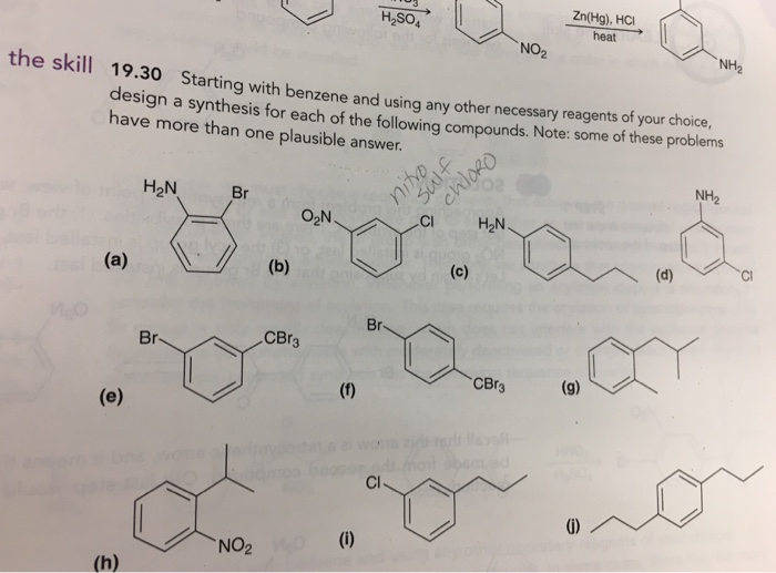 Solved Starting with benzene and using any other necessary | Chegg.com