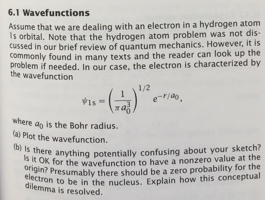 Solved 6 1 Wavefunctions Assume That We Are Dealing With An