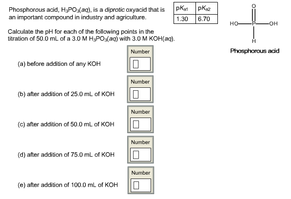 Solved Phosphorous acid, H_3 PO_3(aq), is a diprotic oxyacid | Chegg.com