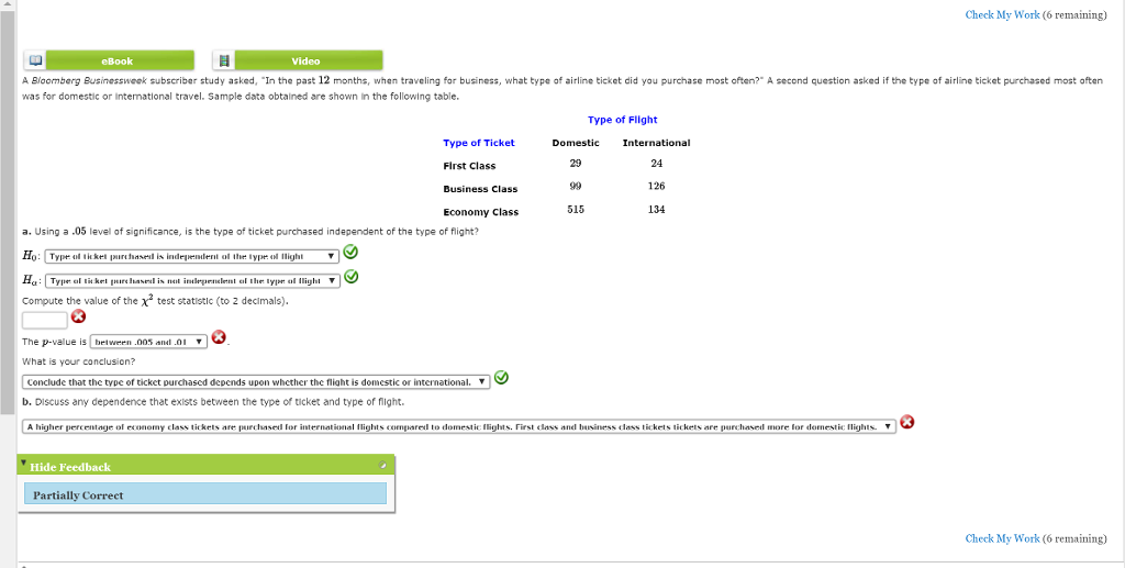 Solved Check My Work (6 remaining) eBook video A Bioomberg | Chegg.com