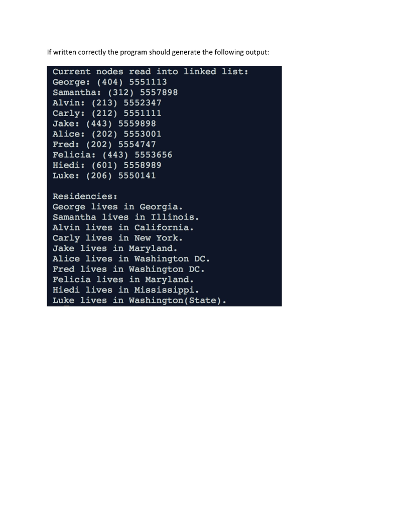 Solved In-Class Assignment 11-10-17 Create a program that | Chegg.com
