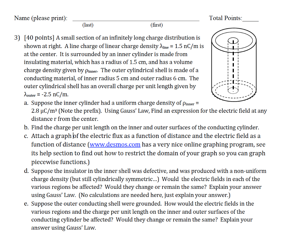 Solved Name (please print) Total Points: (last) (first) [40 | Chegg.com