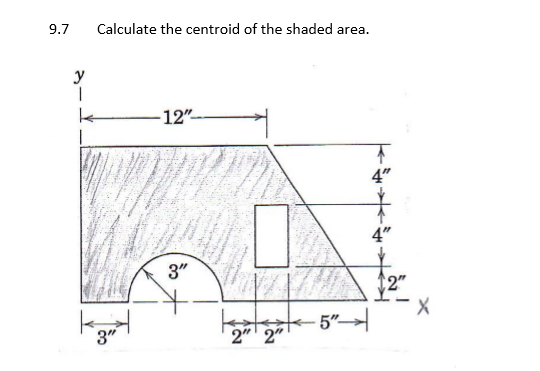 Solved Calculate the centroid of the shaded area | Chegg.com