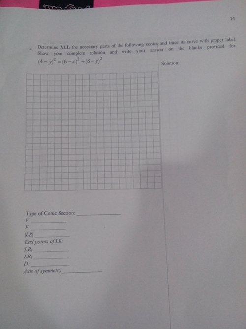 Solved The vertex of the parabola is at (5,4). The | Chegg.com