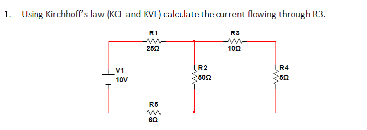 Solved Using Kirchhoff's law (KCL and KVL) calculate the | Chegg.com